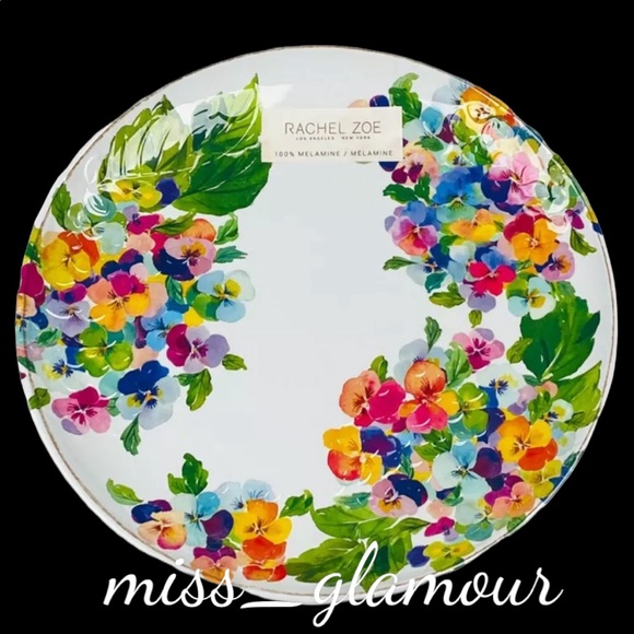 Rachel Zoe | Dining | Rachel Zoe Melamine Spring Pansy Dinner Plates 3 ...